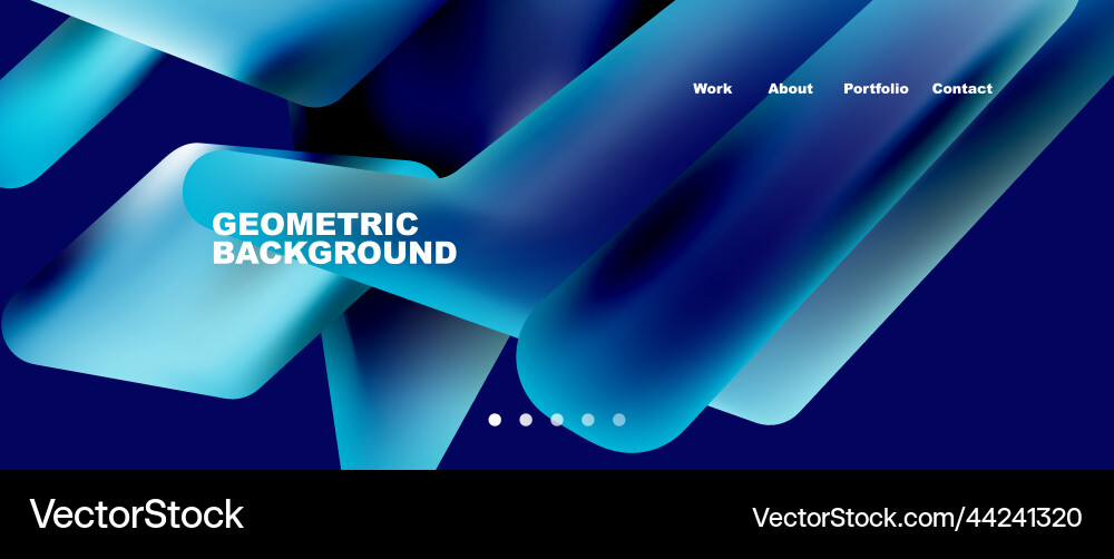 Colorful geometric background landing page Vector Image