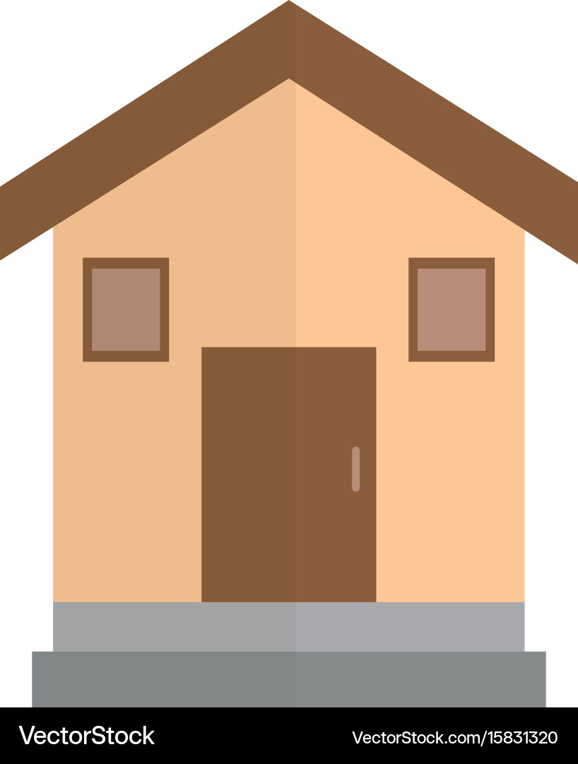 Exterior house isolated icon Royalty Free Vector Image