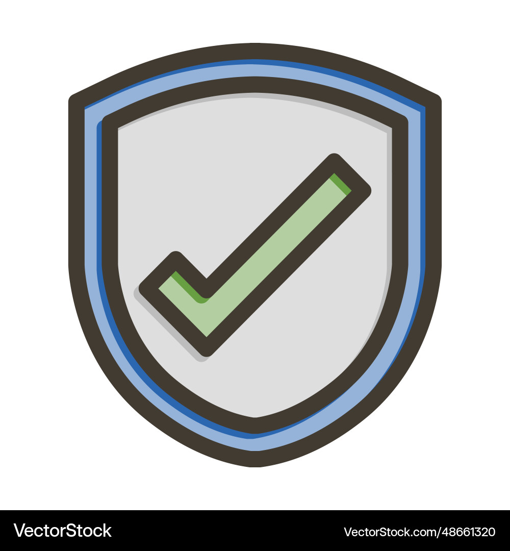 Guard thick line filled colors icon for personal Vector Image