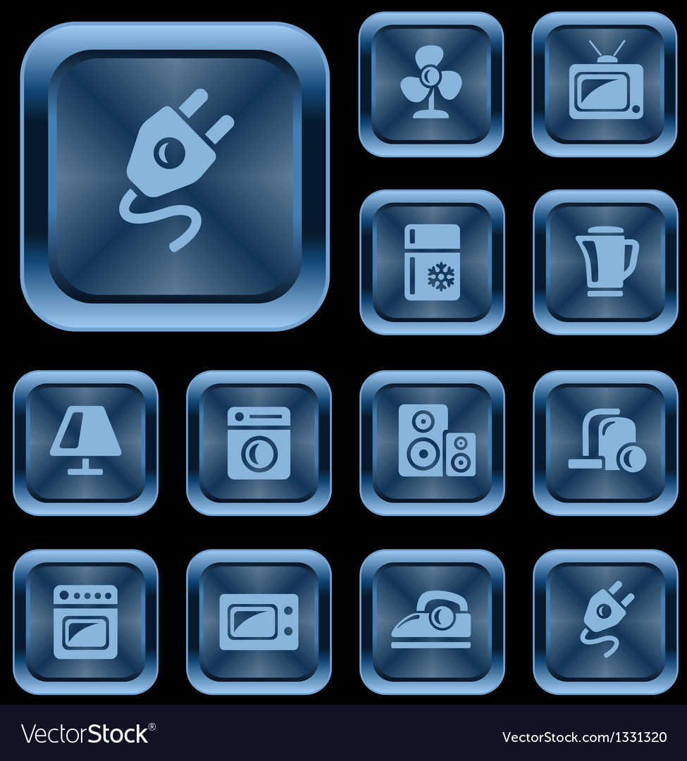 Home electronics buttons Royalty Free Vector Image