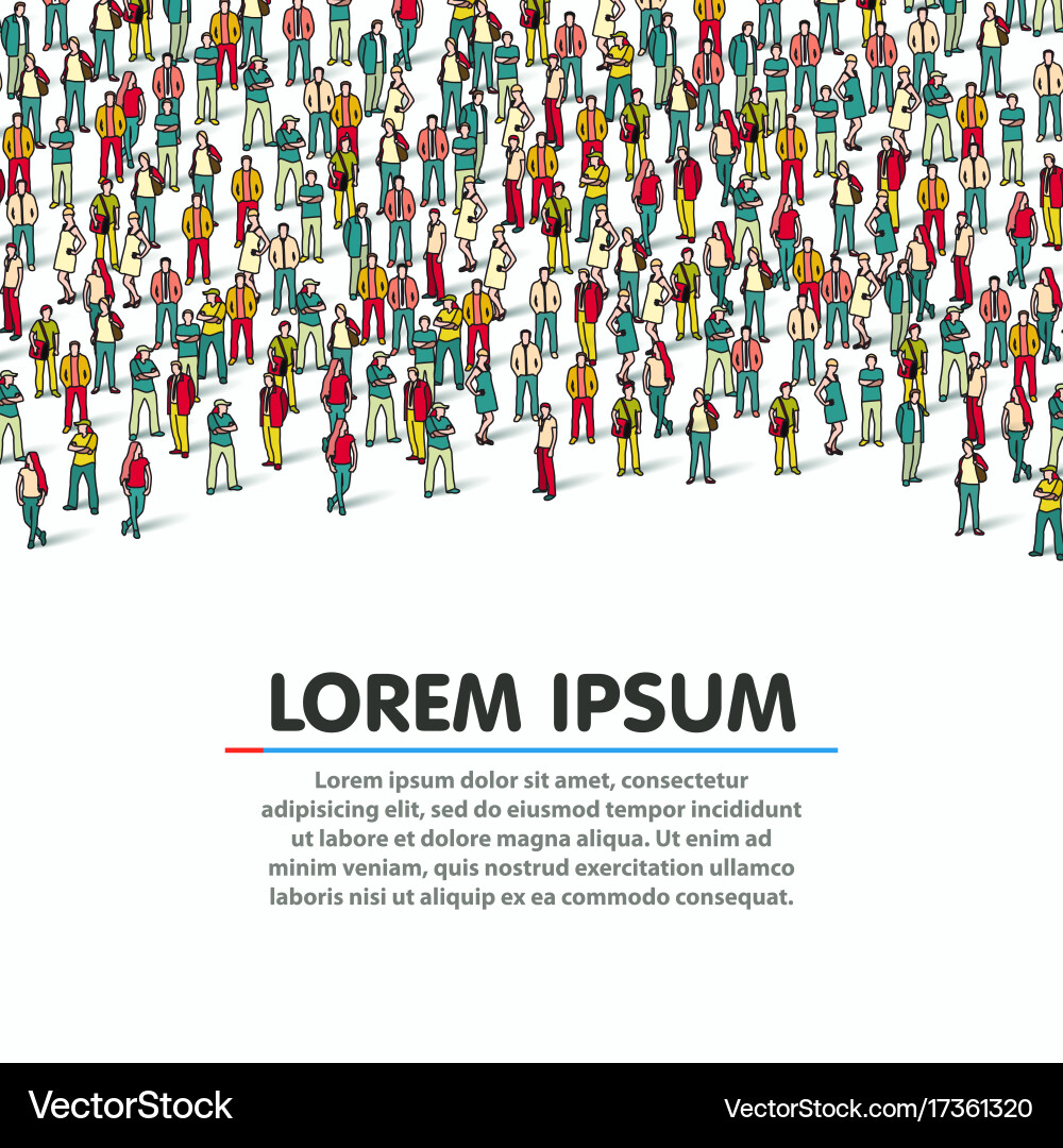 Large group of people Royalty Free Vector Image