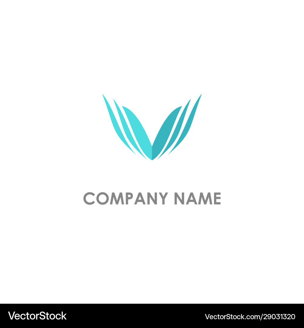 Letter v abstract company logo Royalty Free Vector Image