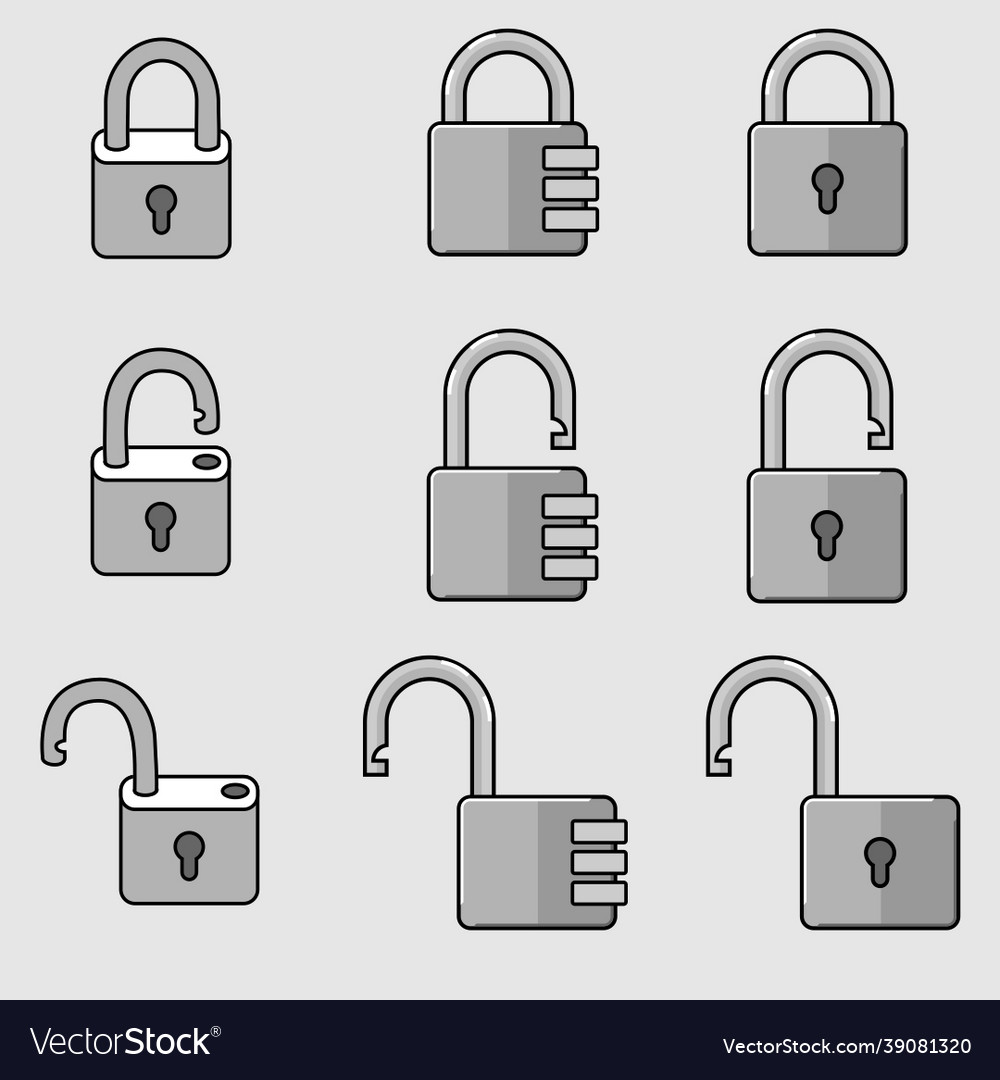 Locks Royalty Free Vector Image - VectorStock