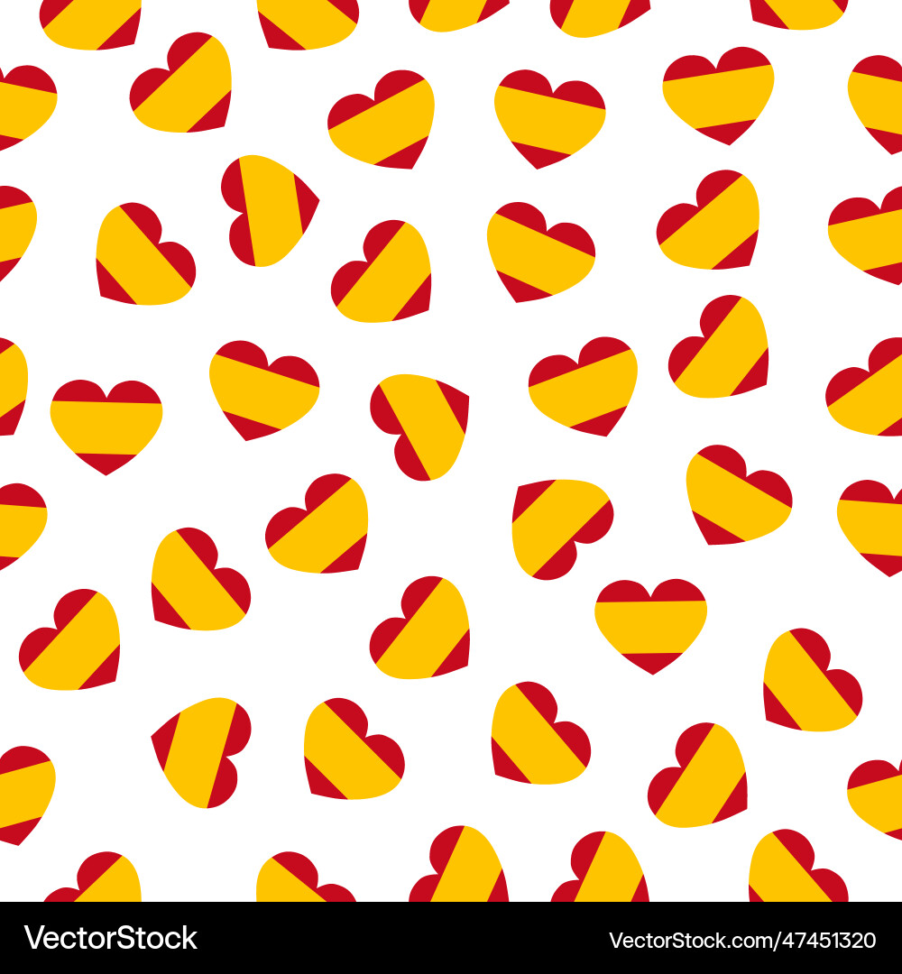 Pattern with flag of the spain seamless Royalty Free Vector