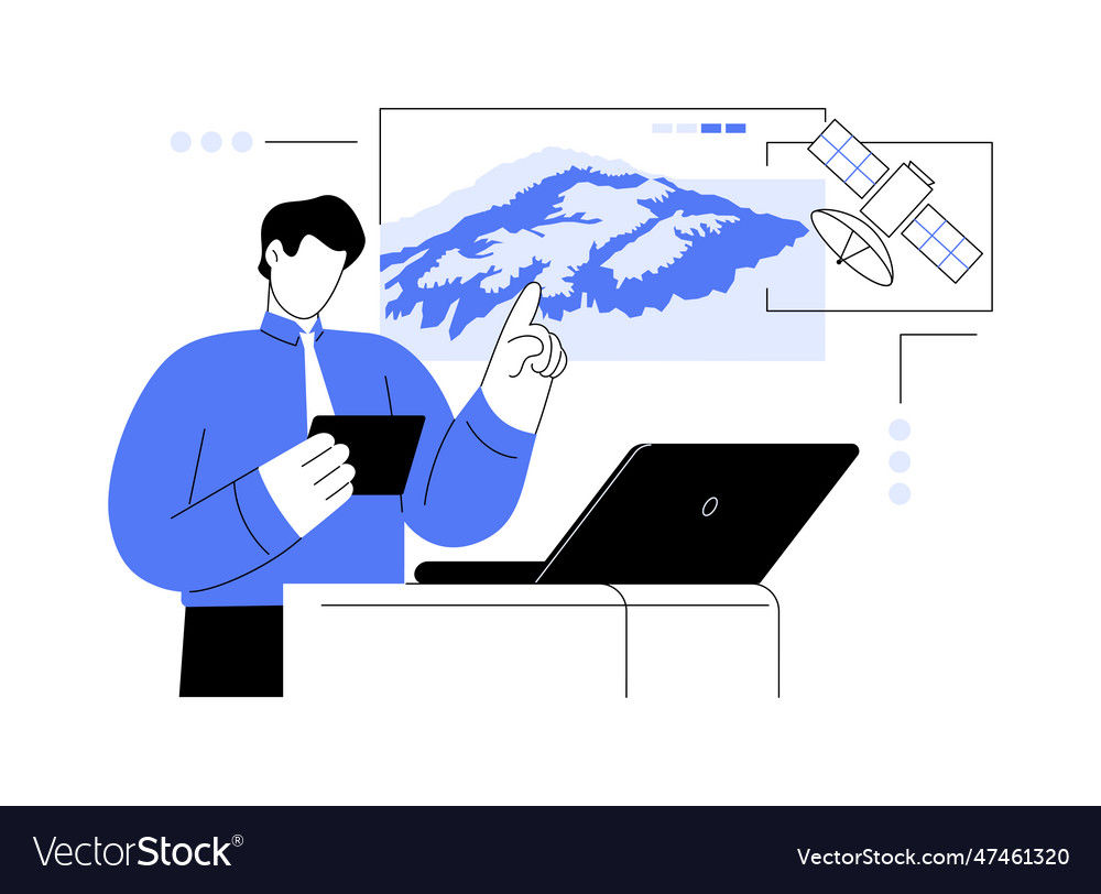 Present remote sensing data abstract concept Vector Image