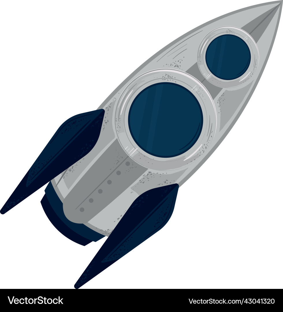 Space spaceship cartoon Royalty Free Vector Image