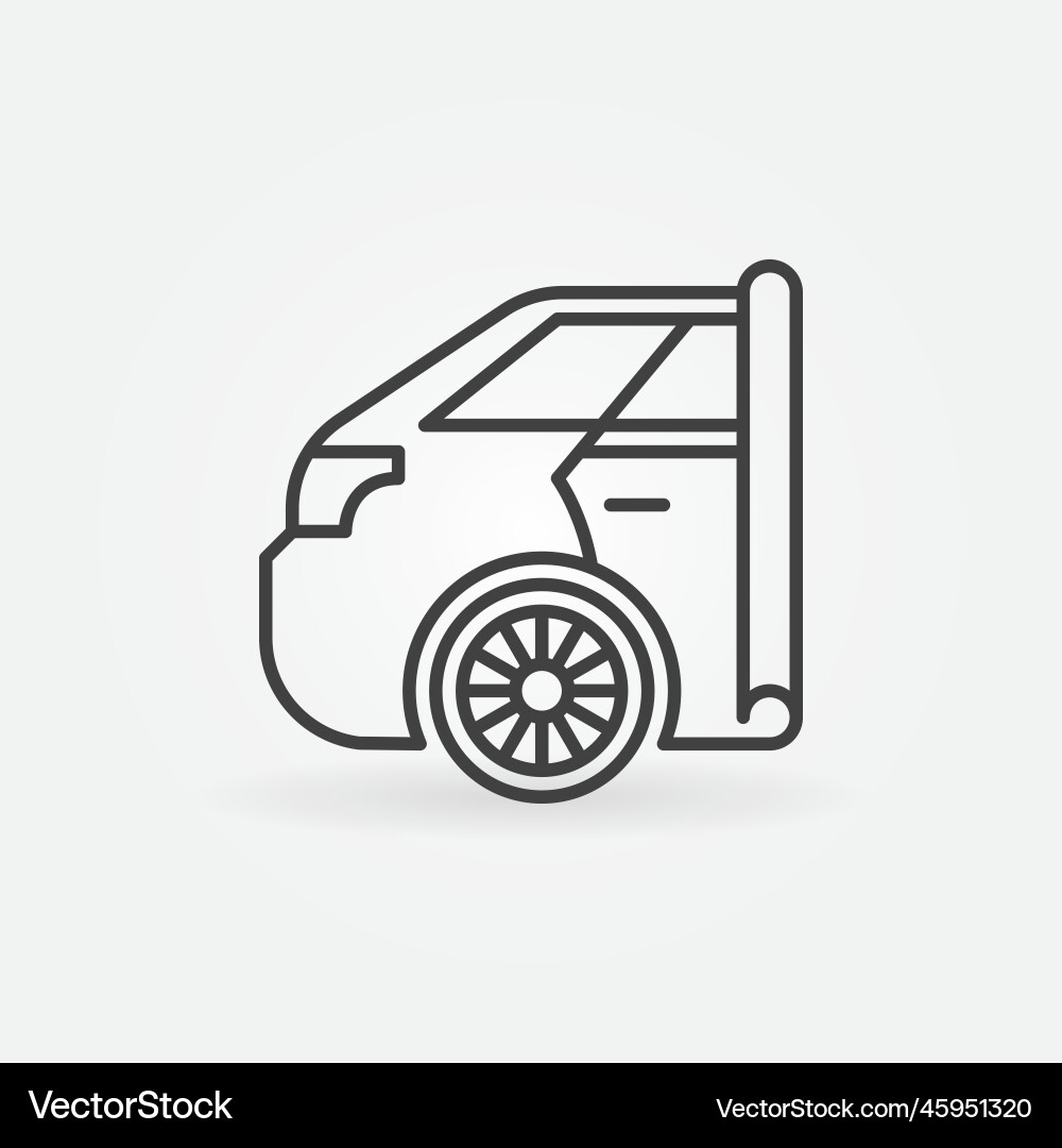 Vehicle wrapping car concept icon in thin line Vector Image