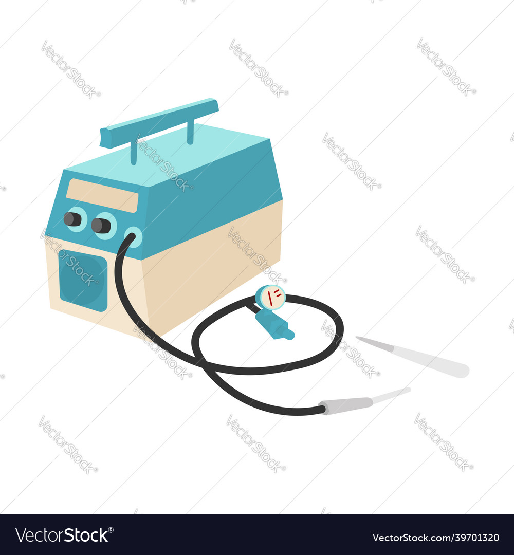 Welding machine flat design style with machine Vector Image