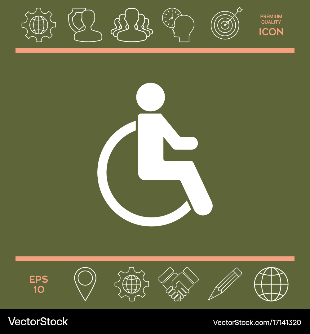 Wheelchair handicap icon Royalty Free Vector Image