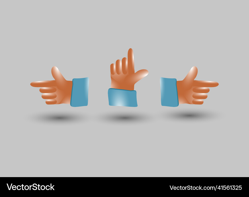 3d collection of directions Royalty Free Vector Image