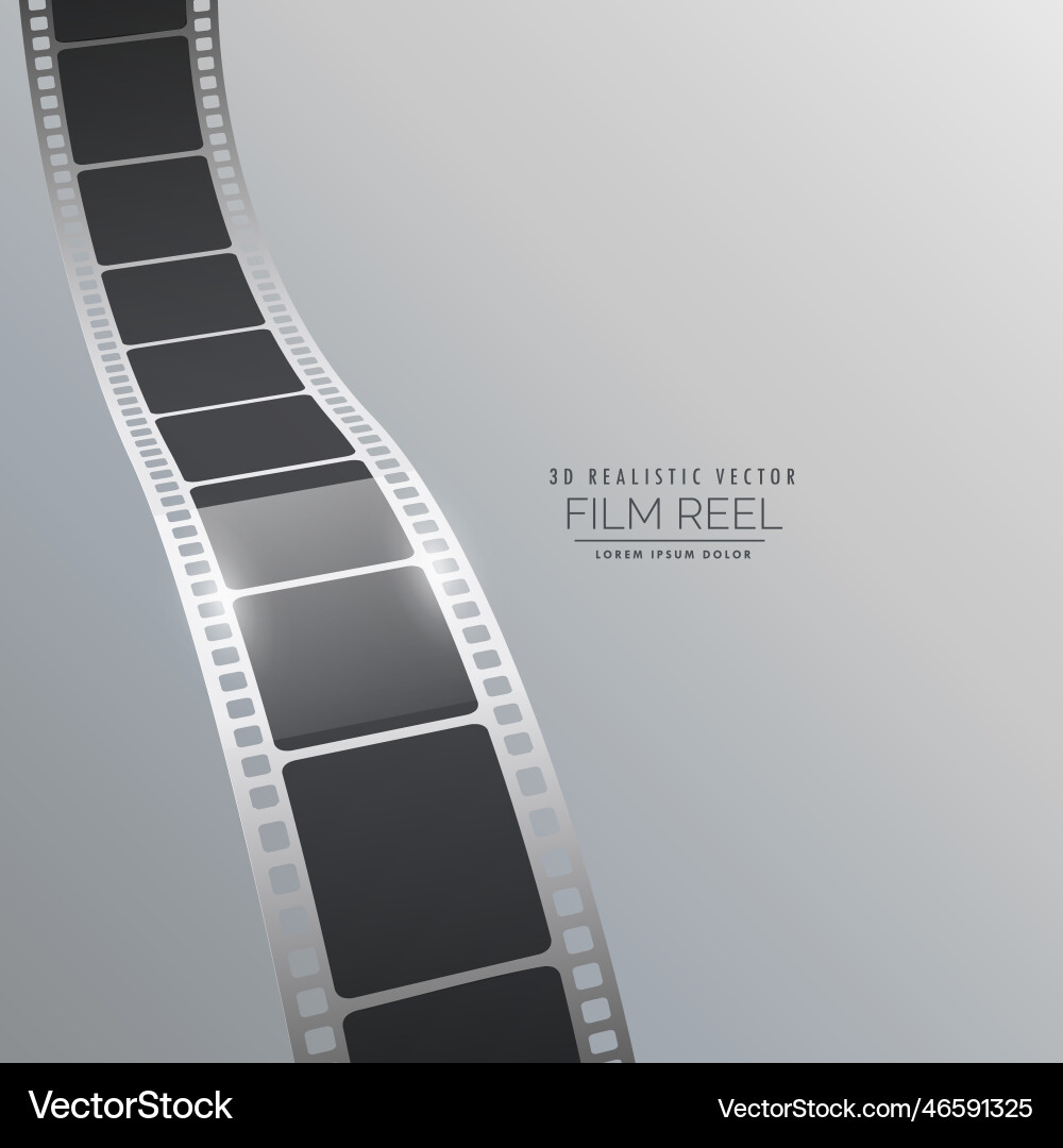 3d film strip background design Royalty Free Vector Image