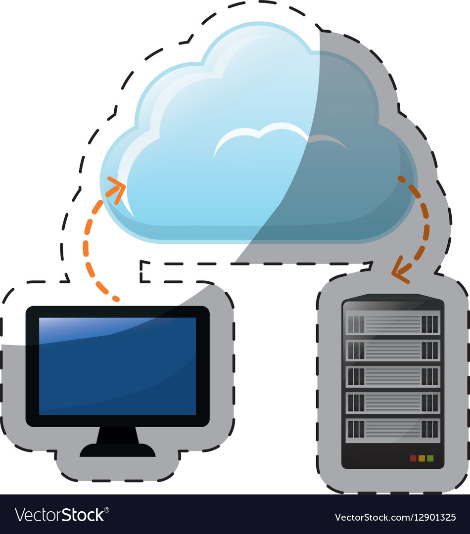 Cloud storage icon image Royalty Free Vector Image