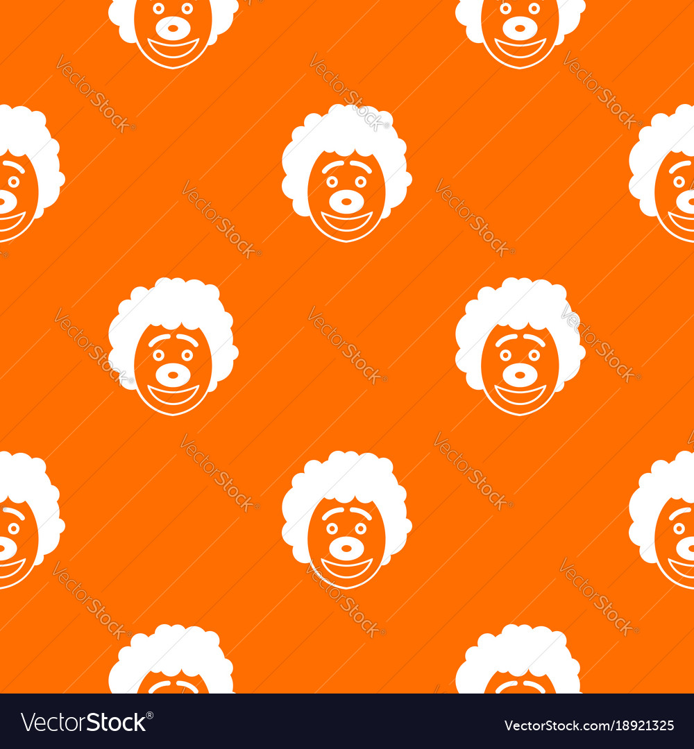 Clown head pattern seamless Royalty Free Vector Image
