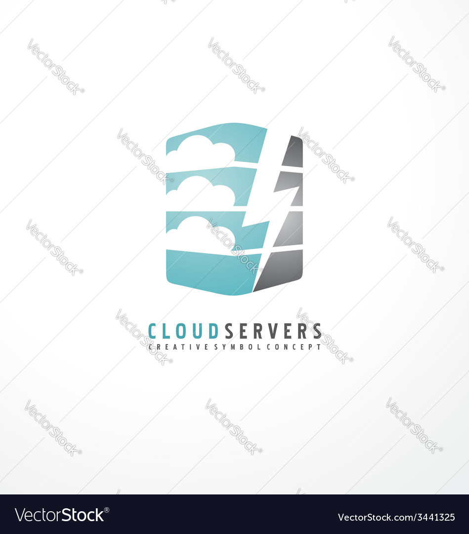 Creative logo design template for cloud computing Vector Image