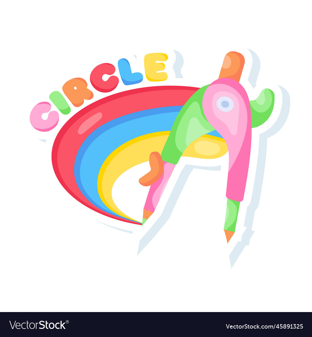 Draw circle Royalty Free Vector Image - VectorStock