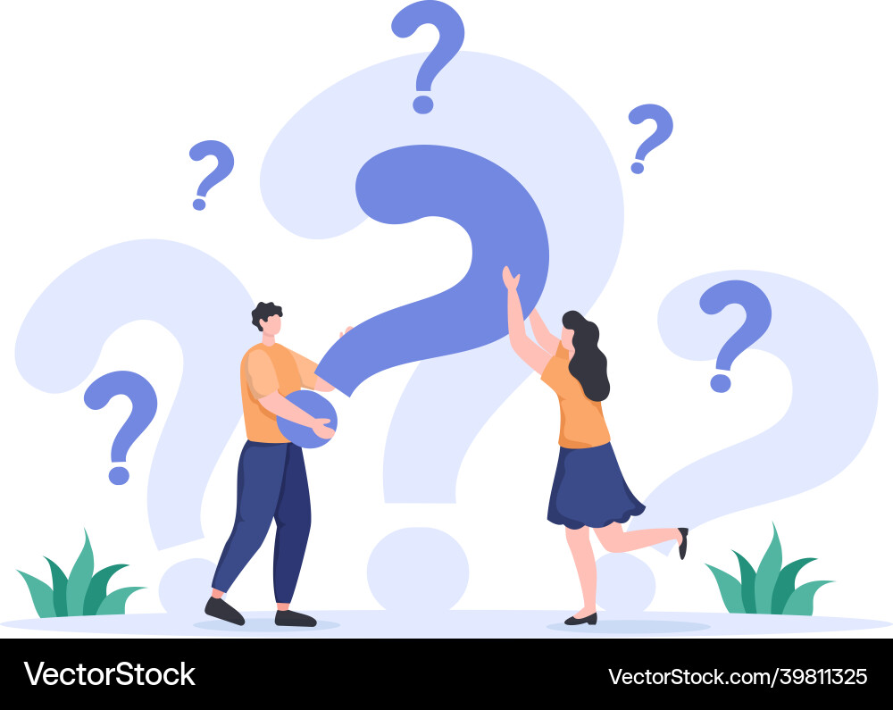 Faq or frequently asked questions for website Vector Image