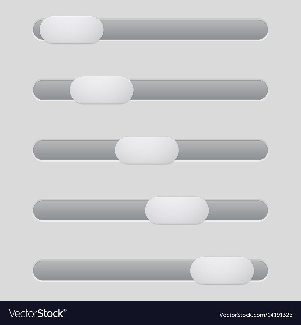 Interface slider gray bar Royalty Free Vector Image