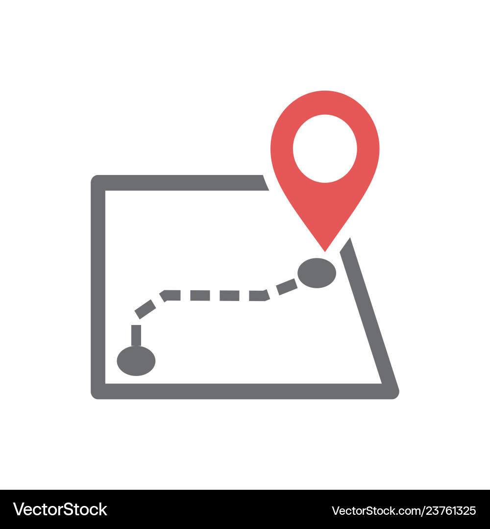 Navigation icon on white background for graphic Vector Image