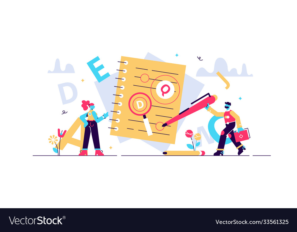 Proofreading mini Royalty Free Vector Image - VectorStock