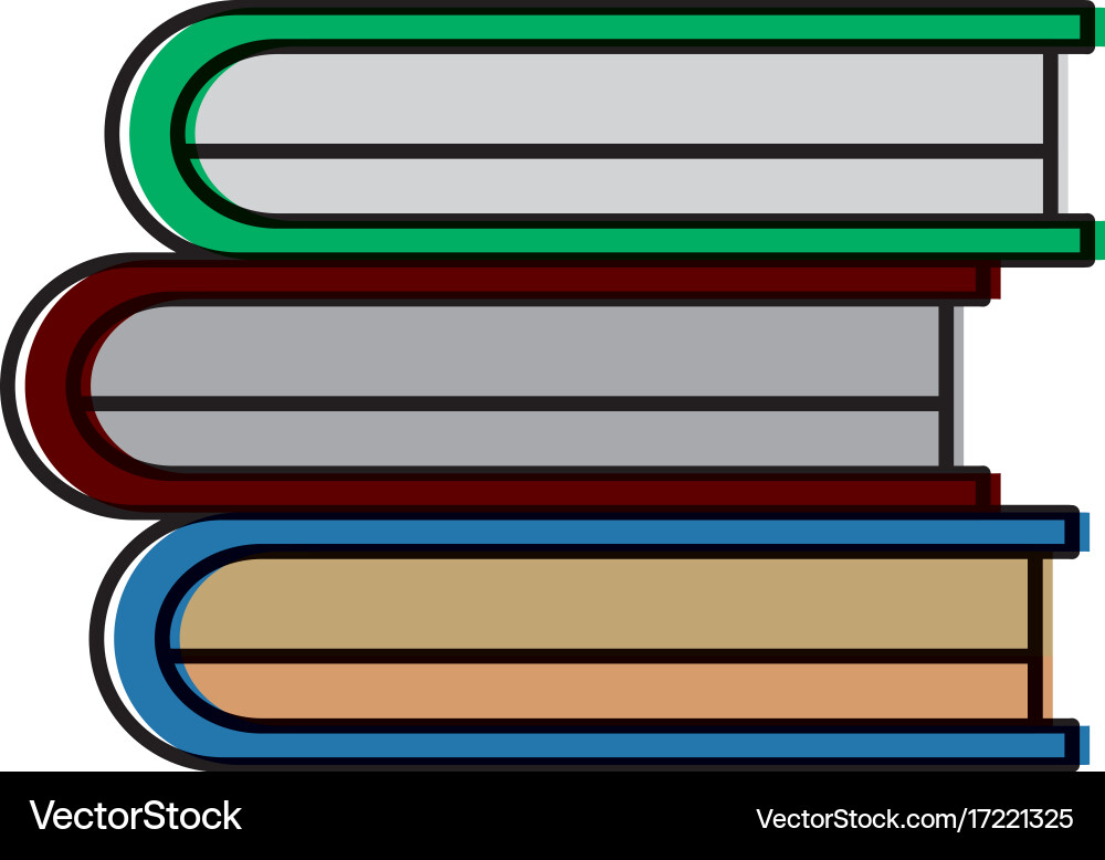Set of books Royalty Free Vector Image - VectorStock