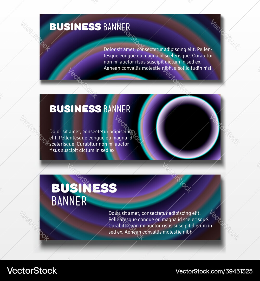 Set of three business banners Royalty Free Vector Image