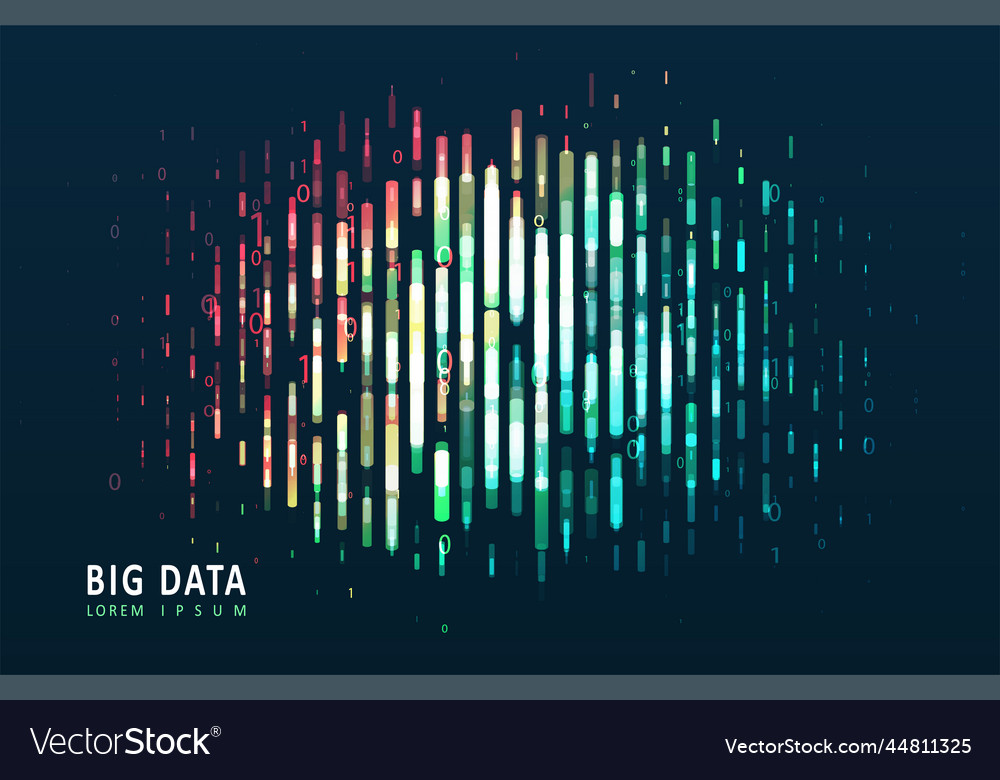 Stream of encoded data Royalty Free Vector Image
