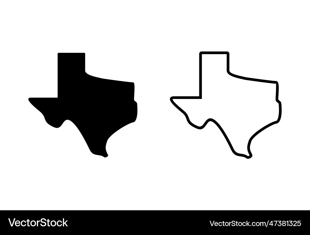 Texas icon set texas sign symbol Royalty Free Vector Image