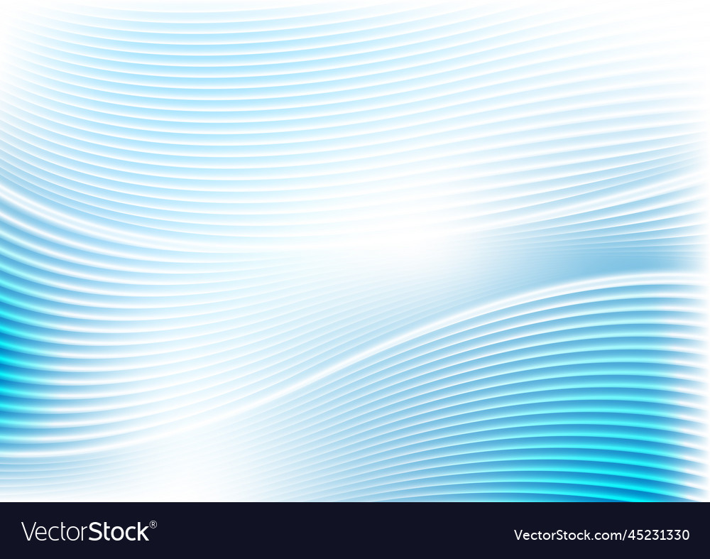 Abstract vibrant blue waves and lines pattern Vector Image