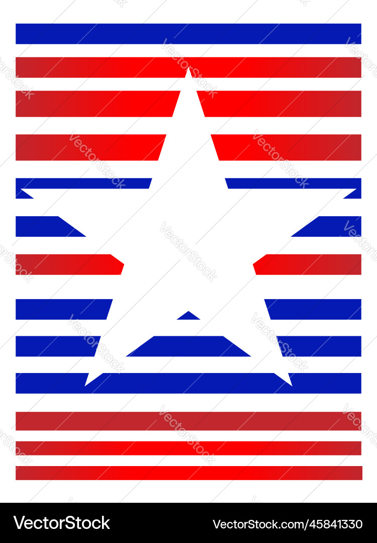 American flag symbols star frame mockup for text Vector Image