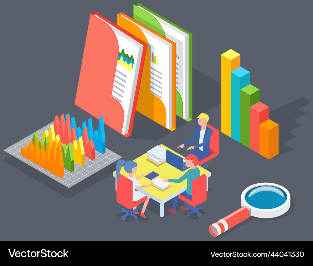 Business people communicating in office discuss Vector Image