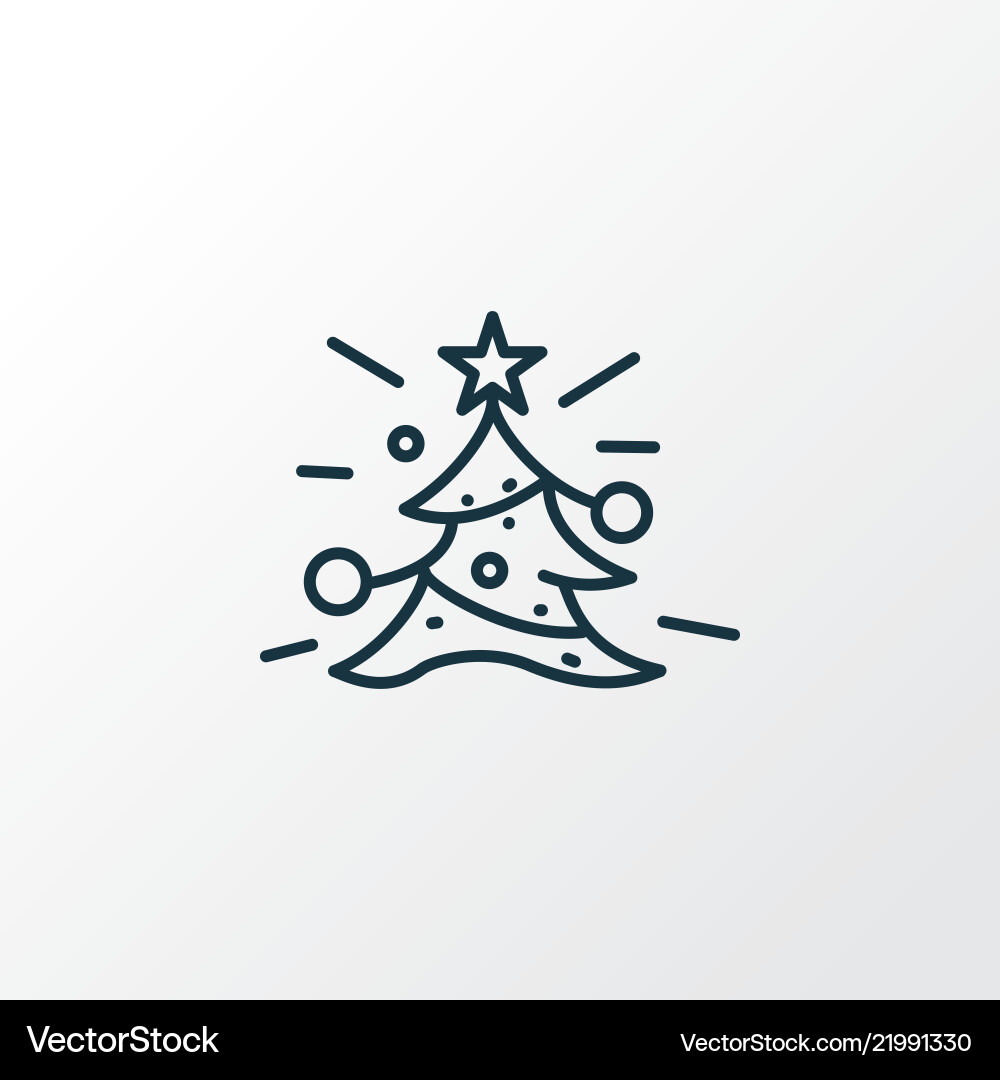 Christmas tree icon line symbol premium quality Vector Image