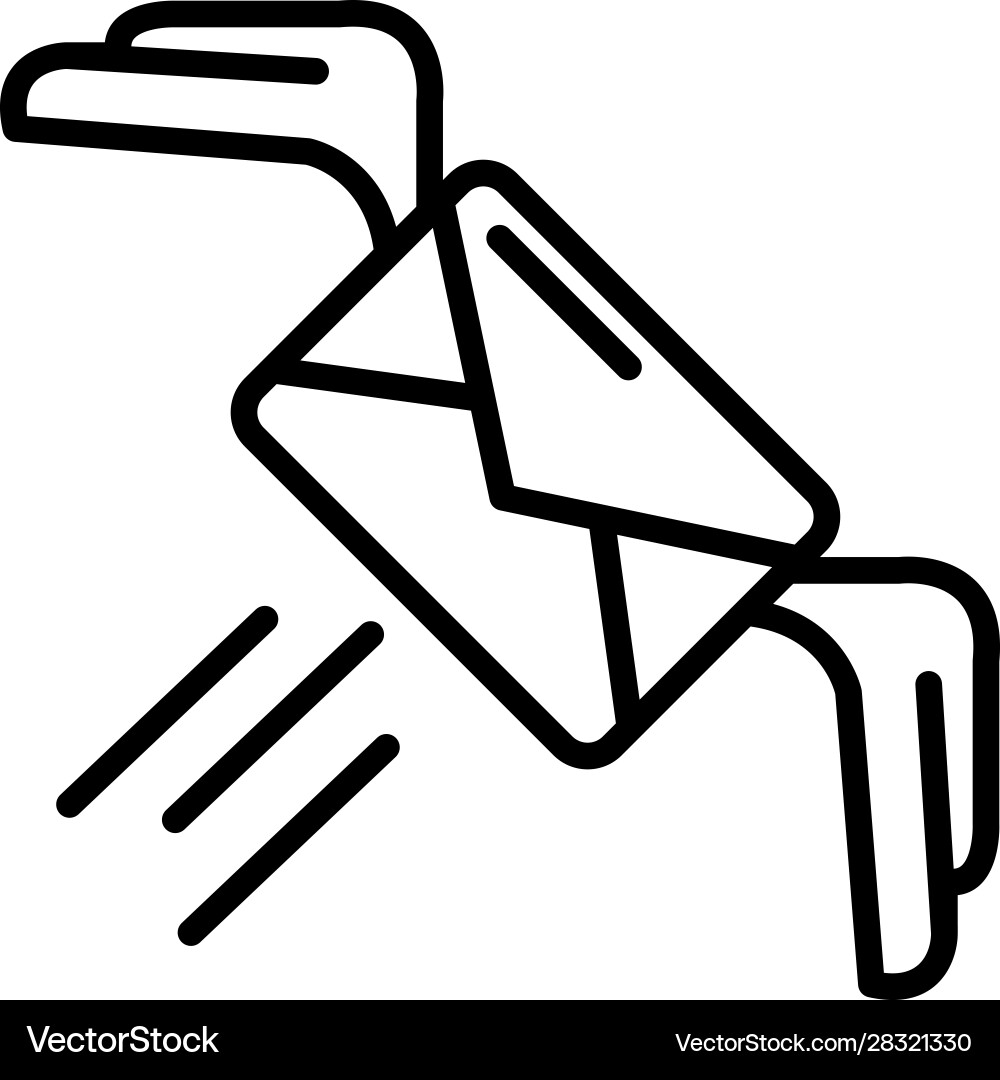 Envelope mail with wings flying postal service Vector Image