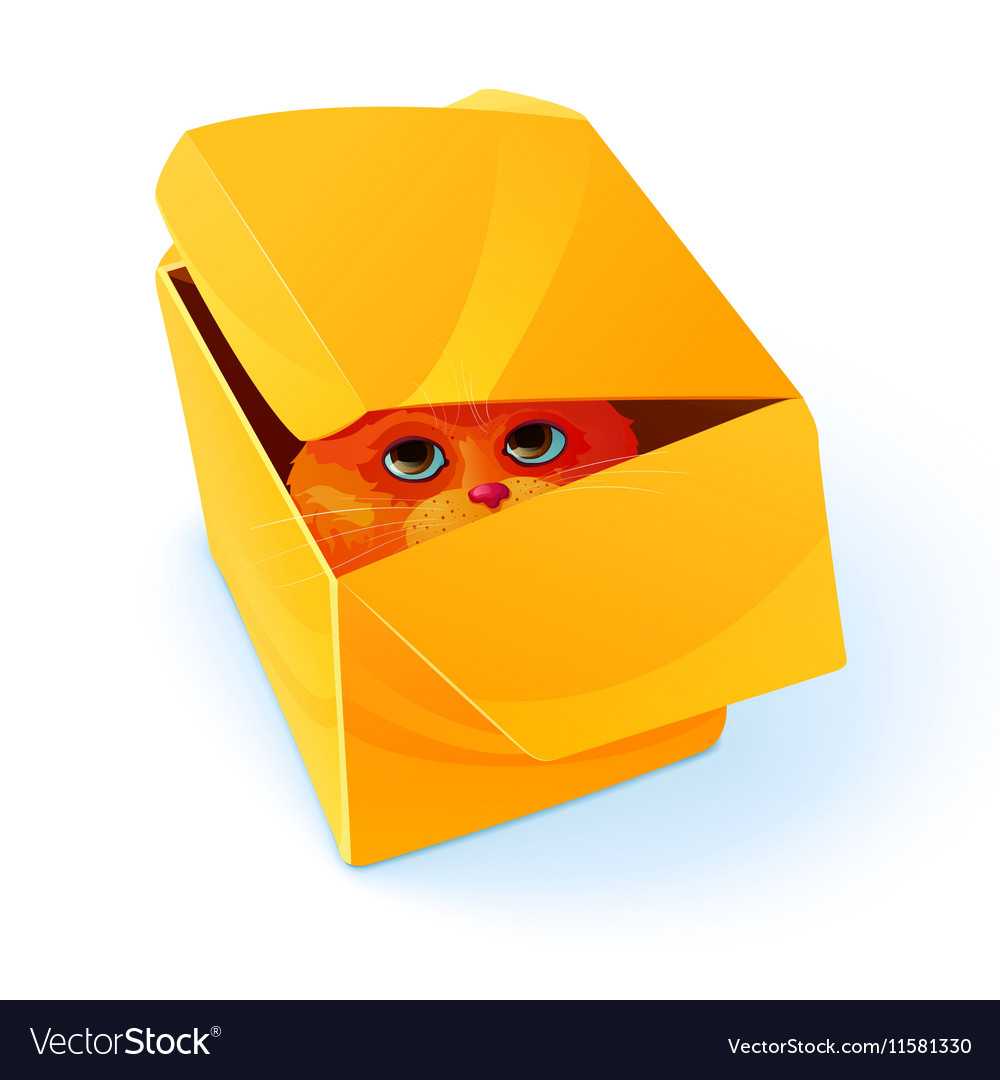 Eye inside box composition Royalty Free Vector Image