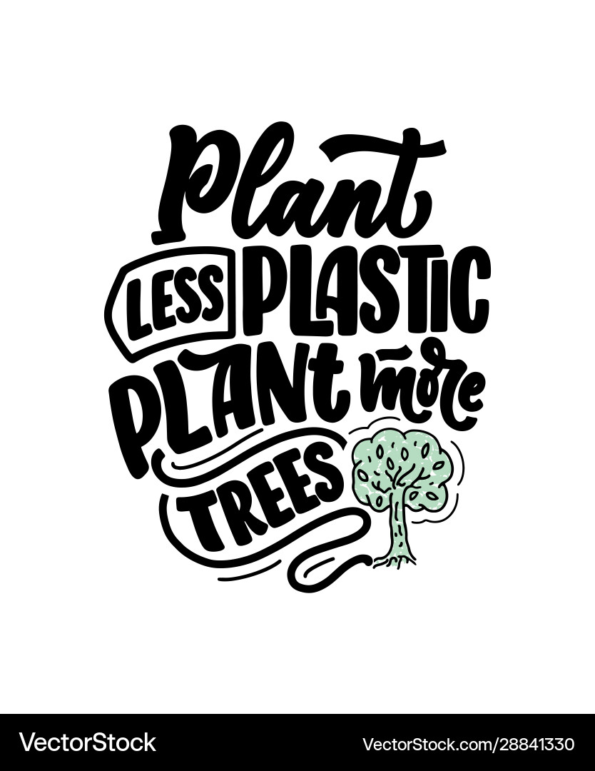 Lettering slogan about waste recycling Royalty Free Vector