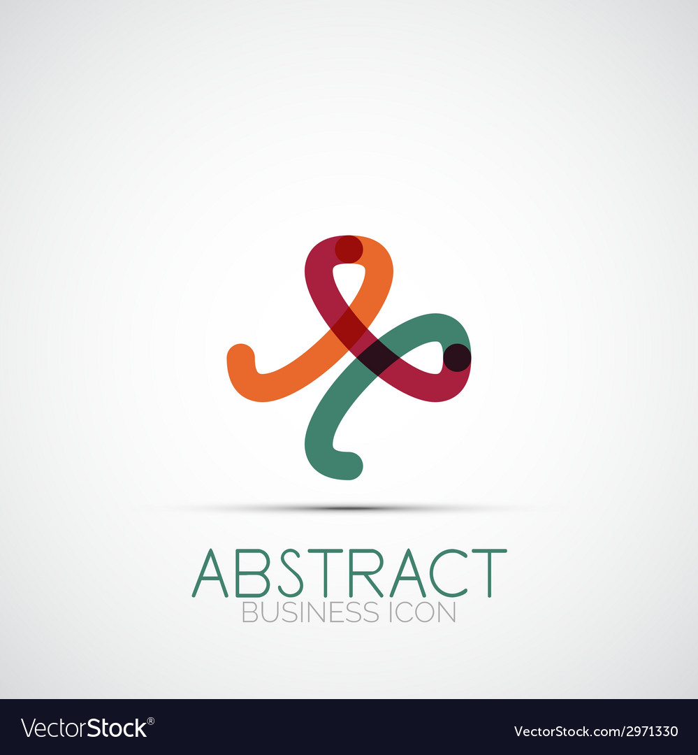 Line design loop logo Royalty Free Vector Image