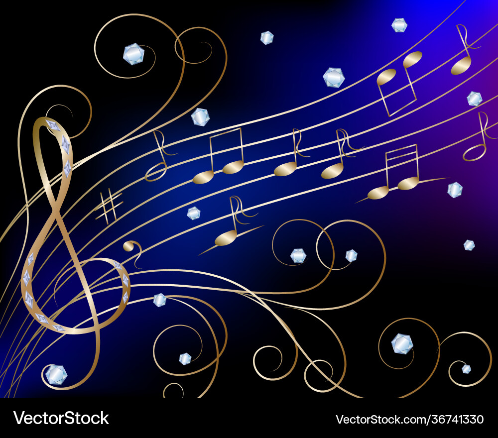 Musical signs in color Royalty Free Vector Image