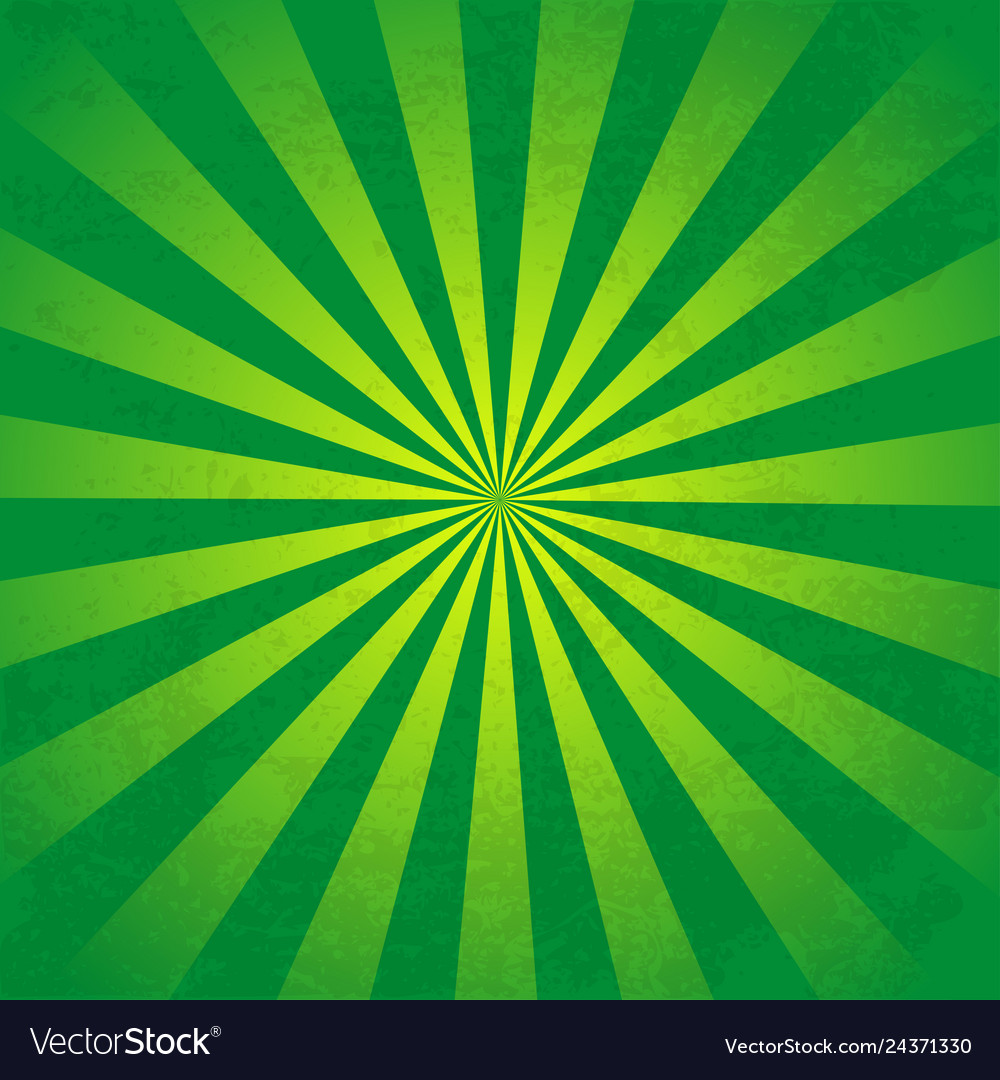 Rays background green Royalty Free Vector Image