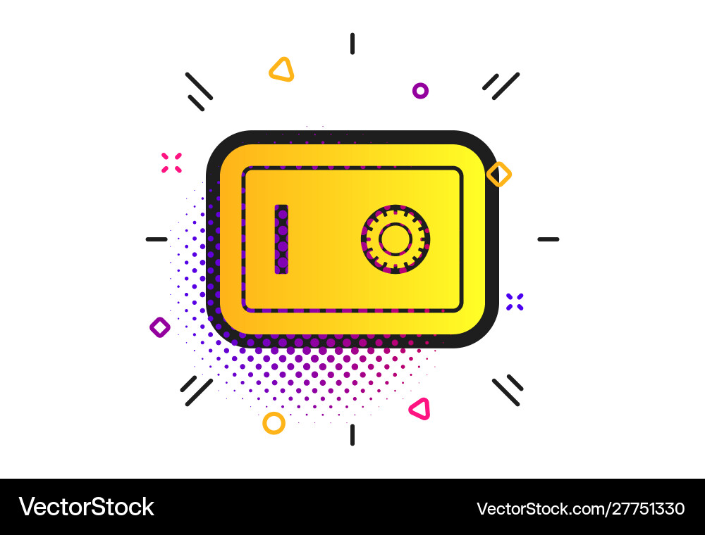 Safe sign icon deposit lock symbol Royalty Free Vector Image