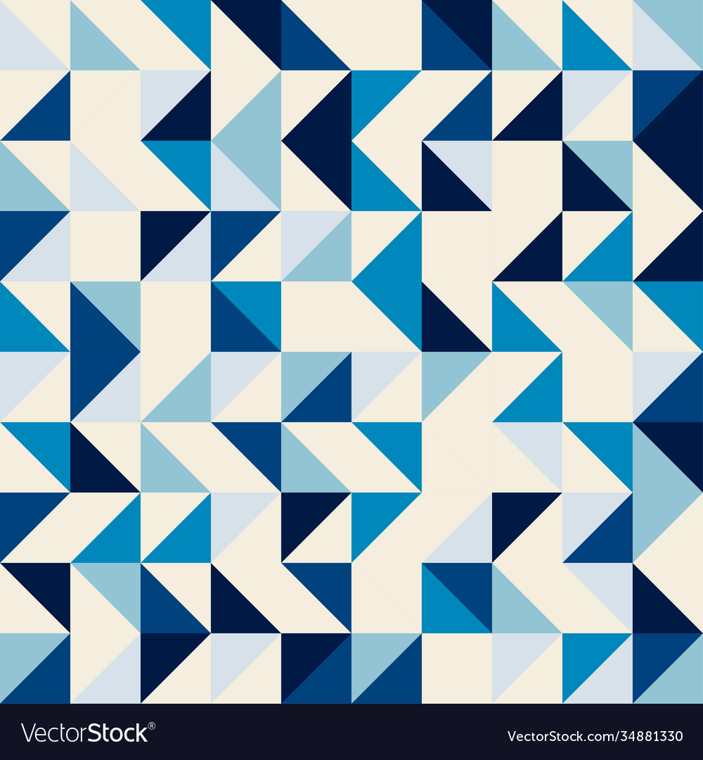 Seamless blue triangle pattern Royalty Free Vector Image