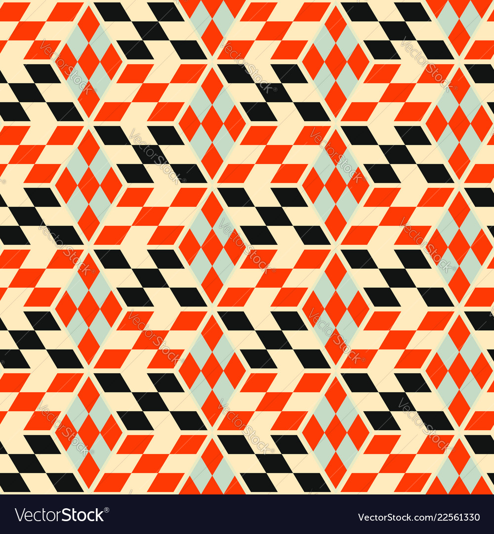 Seamless mosaic pattern geometric background Vector Image