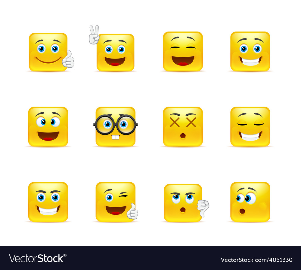 Smiley pack Royalty Free Vector Image - VectorStock