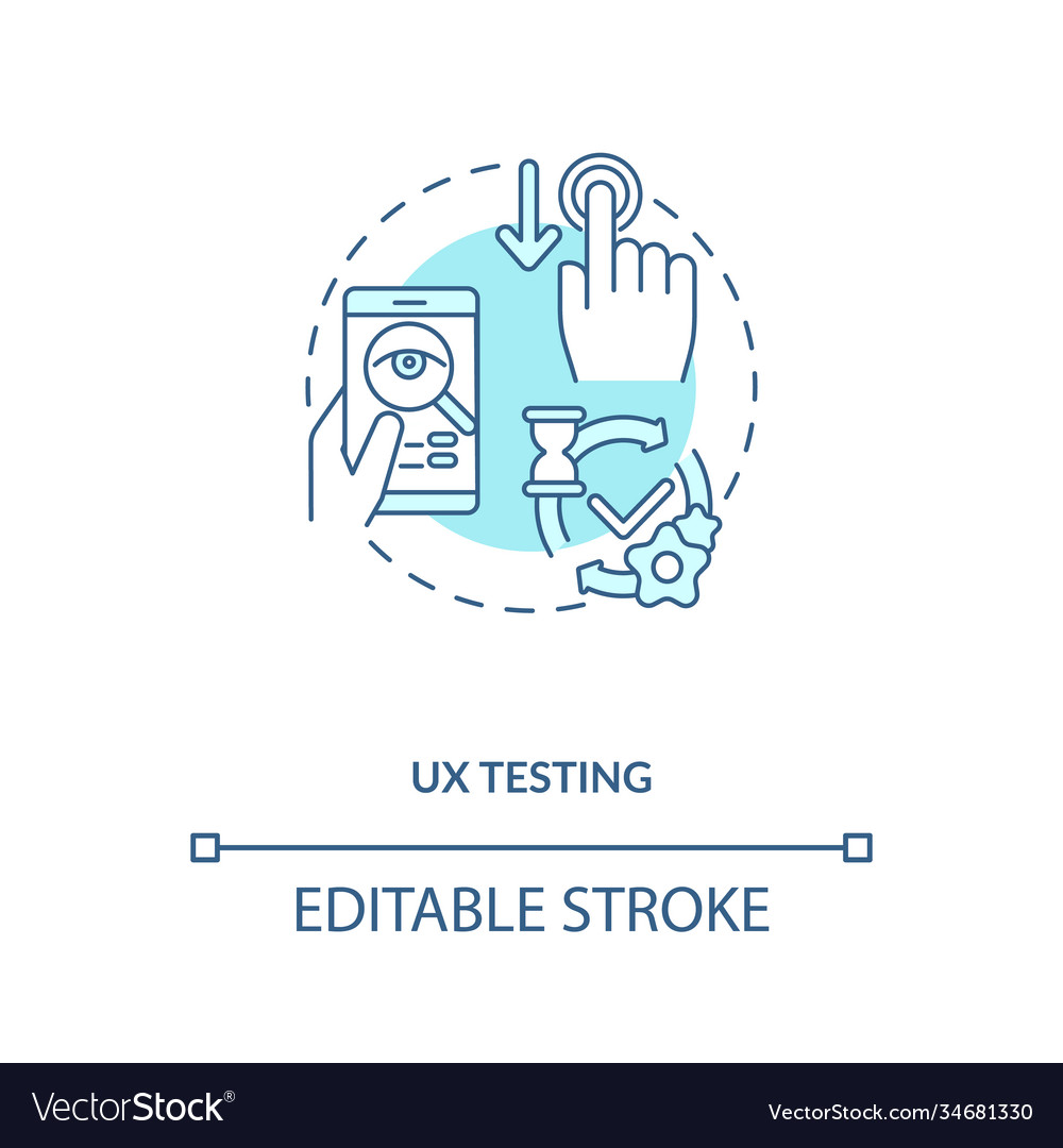 Ux testing concept icon Royalty Free Vector Image