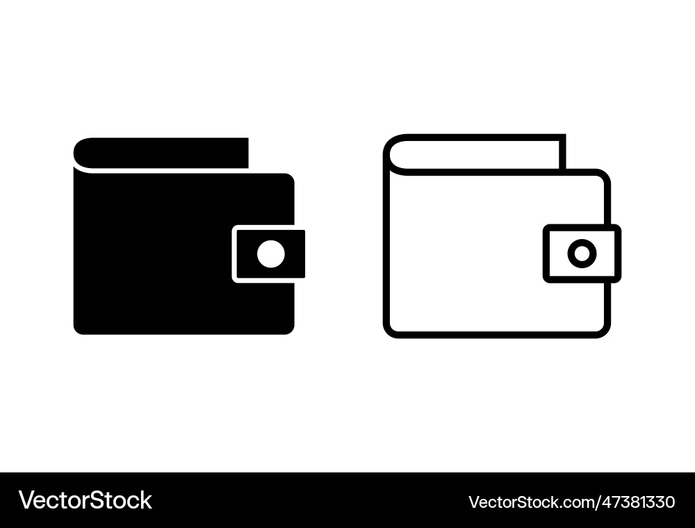 Wallet icon set wallet icon Royalty Free Vector Image