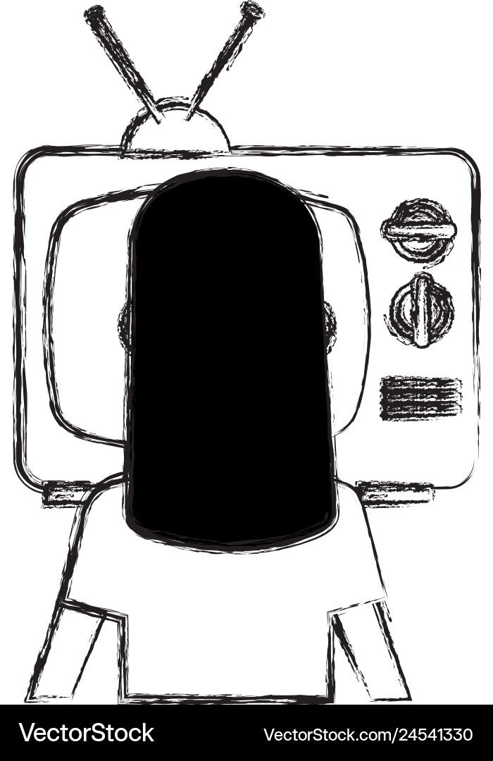 Young woman watching television Royalty Free Vector Image