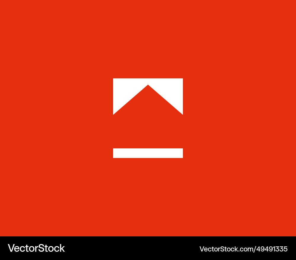 Abstract house from simple geometric shapes logo Vector Image