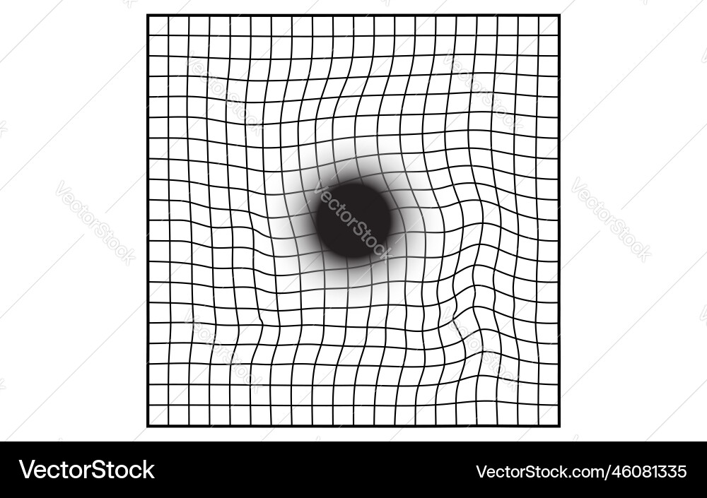 Amsler chart age-related macular degeneration Vector Image