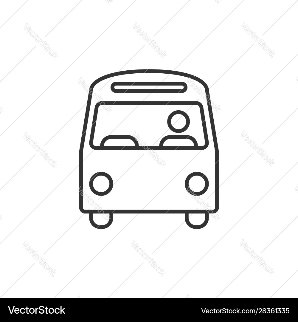 Bus icon in flat style coach on white isolated Vector Image
