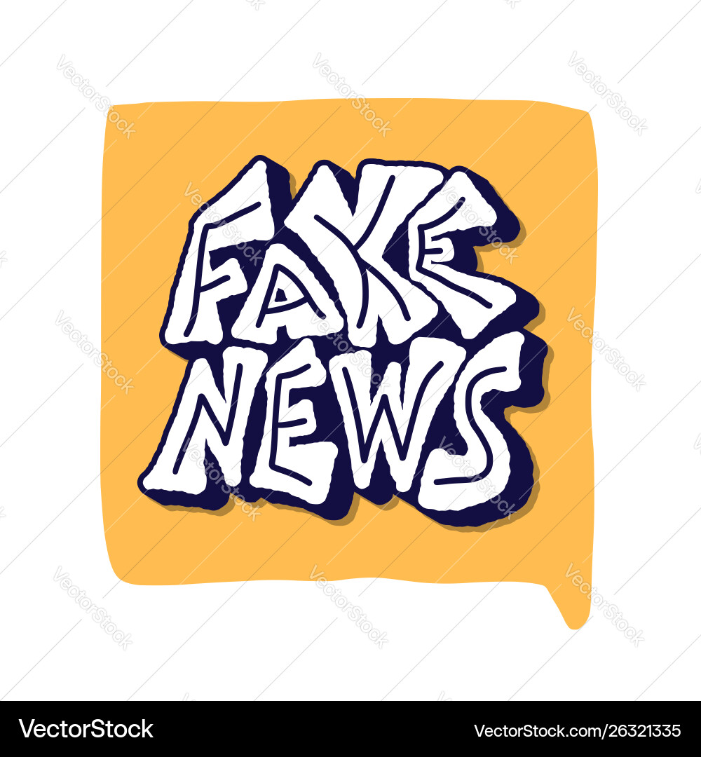 Fake news stylized quote text Royalty Free Vector Image