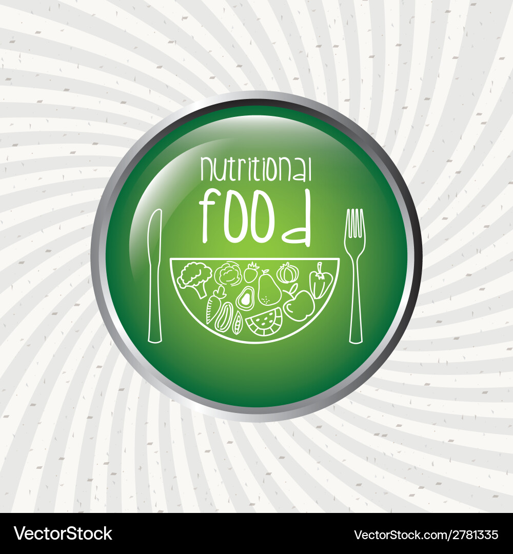 Food design over gray background Royalty Free Vector Image