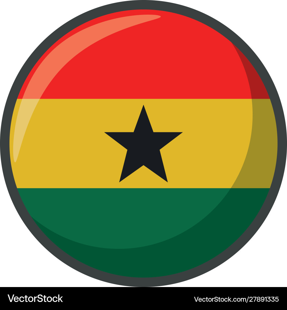 Isolated ghana flag icon block design Royalty Free Vector